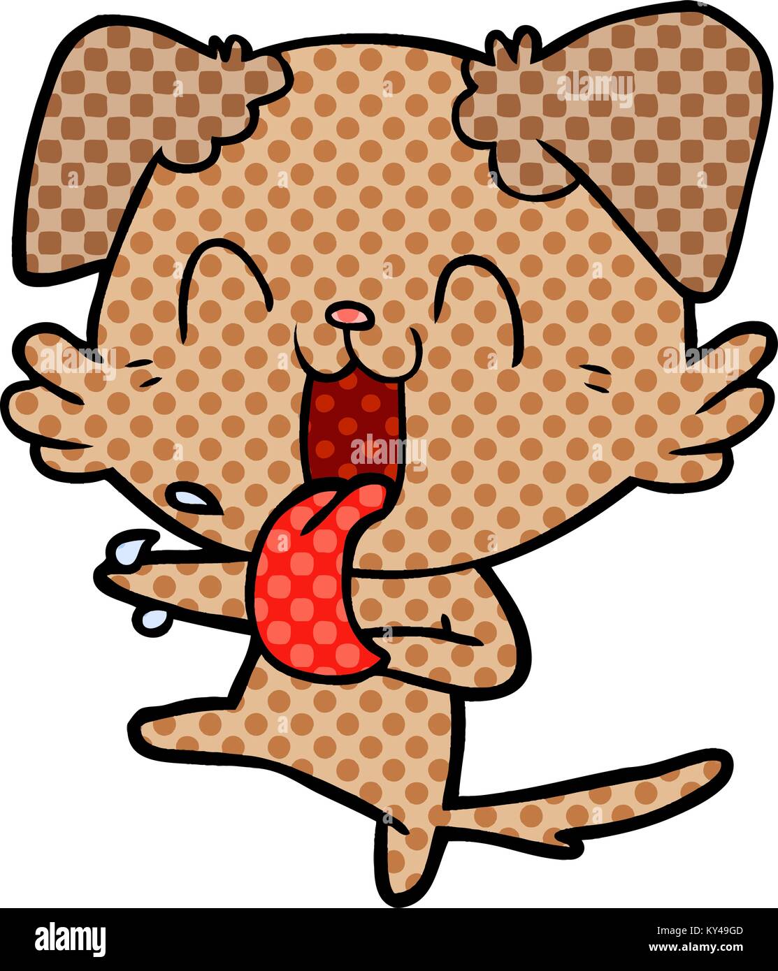 cartoon panting dog Stock Vector Image & Art - Alamy