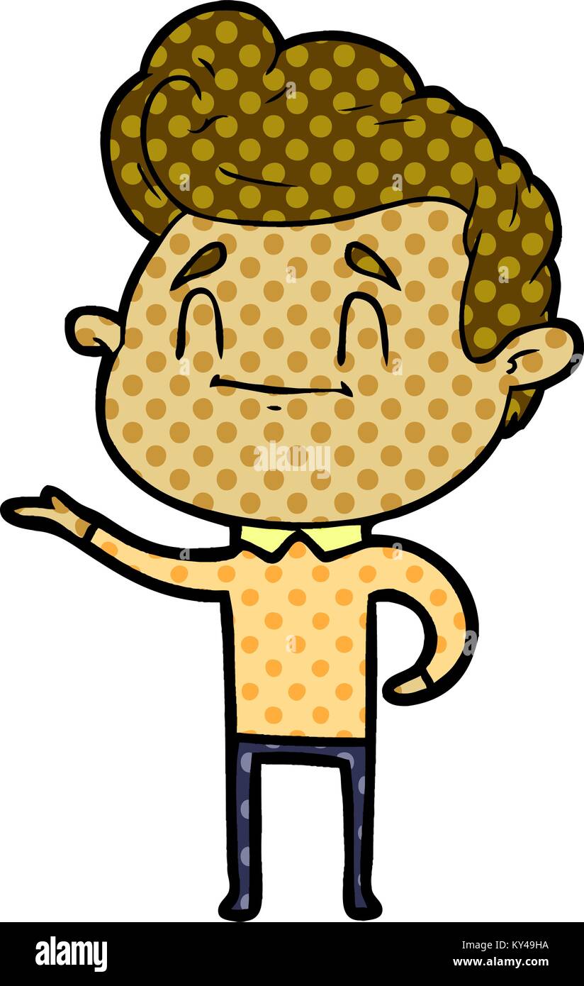 happy cartoon man Stock Vector Image & Art - Alamy