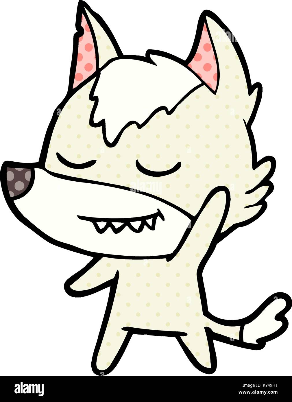 Cute cartoon wolf drawing hi-res stock photography and images - Alamy