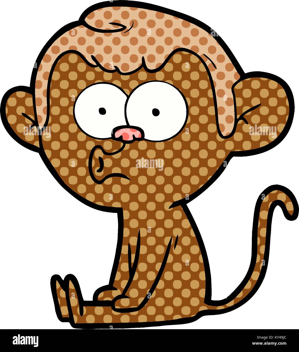 cartoon hooting monkey Stock Vector Image & Art - Alamy