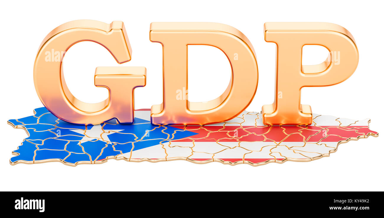 gross domestic product GDP of Puerto Rico concept, 3D rendering ...