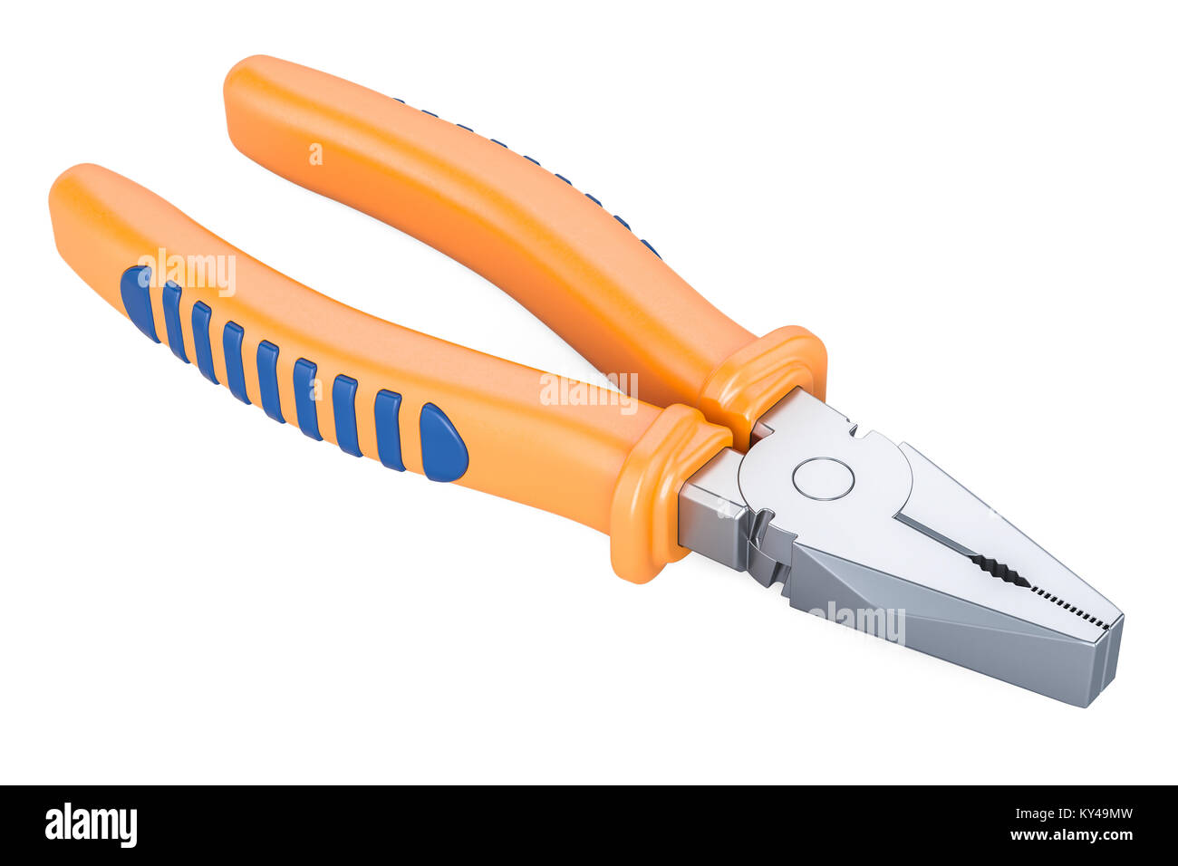 Pliers, 3D rendering isolated on white background Stock Photo - Alamy