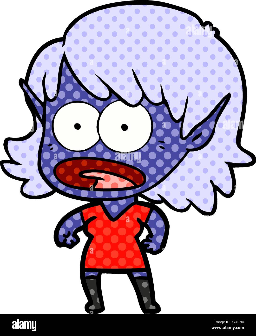 cartoon shocked elf girl Stock Vector Image & Art - Alamy