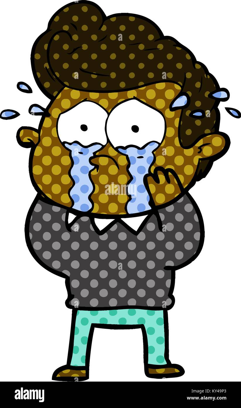 cartoon crying man Stock Vector Image & Art - Alamy