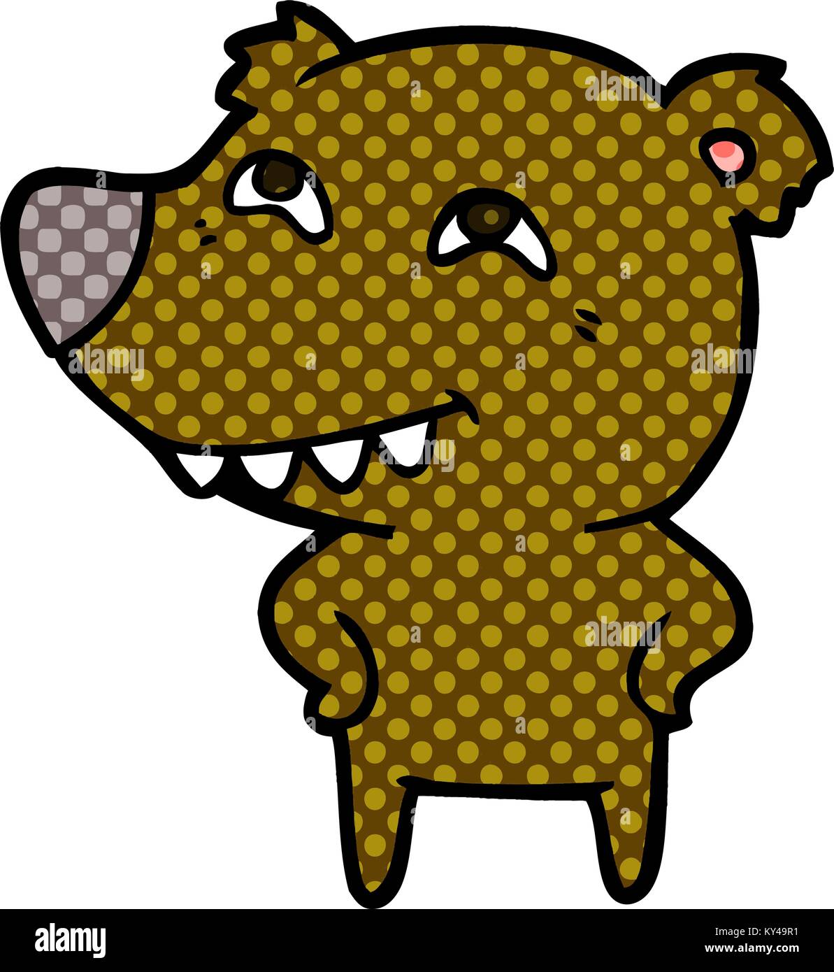 cartoon bear showing teeth Stock Vector Image & Art - Alamy