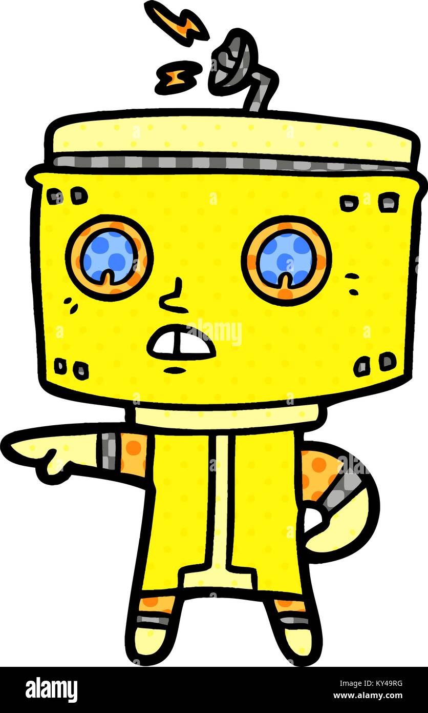 cartoon robot accusing Stock Vector Image & Art - Alamy