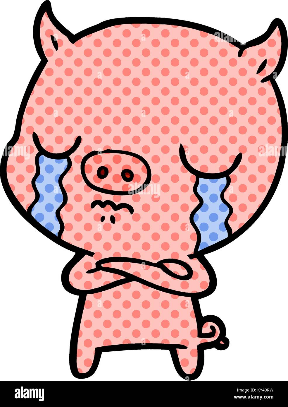 cartoon pig crying Stock Vector Image & Art - Alamy