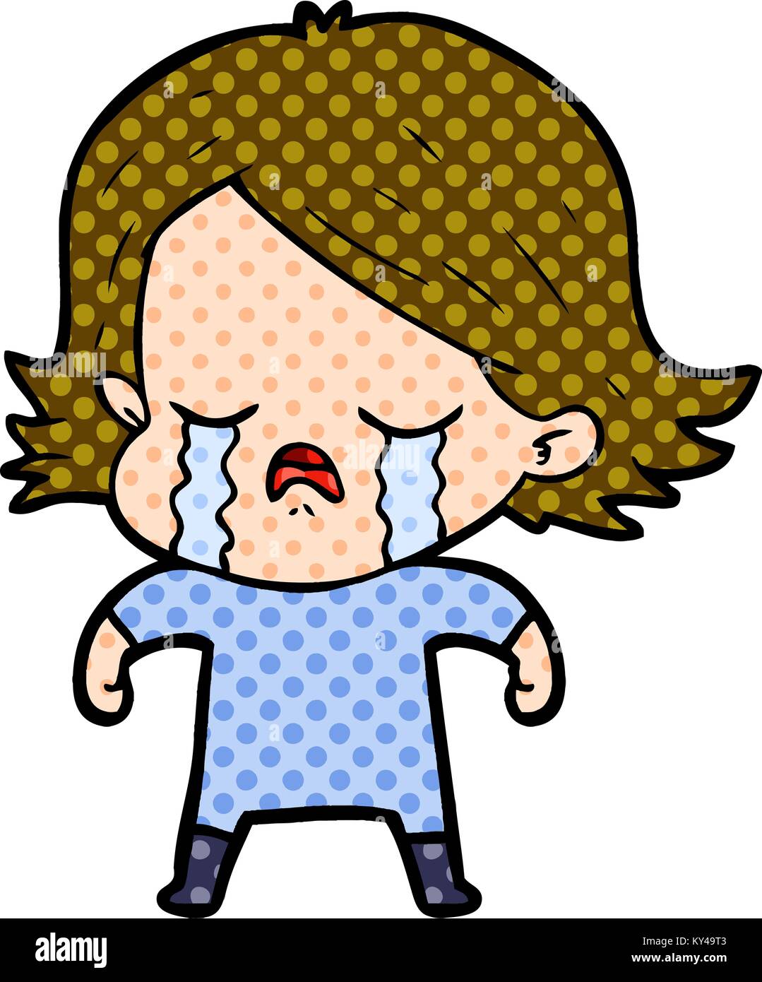 cartoon girl crying Stock Vector Image & Art - Alamy