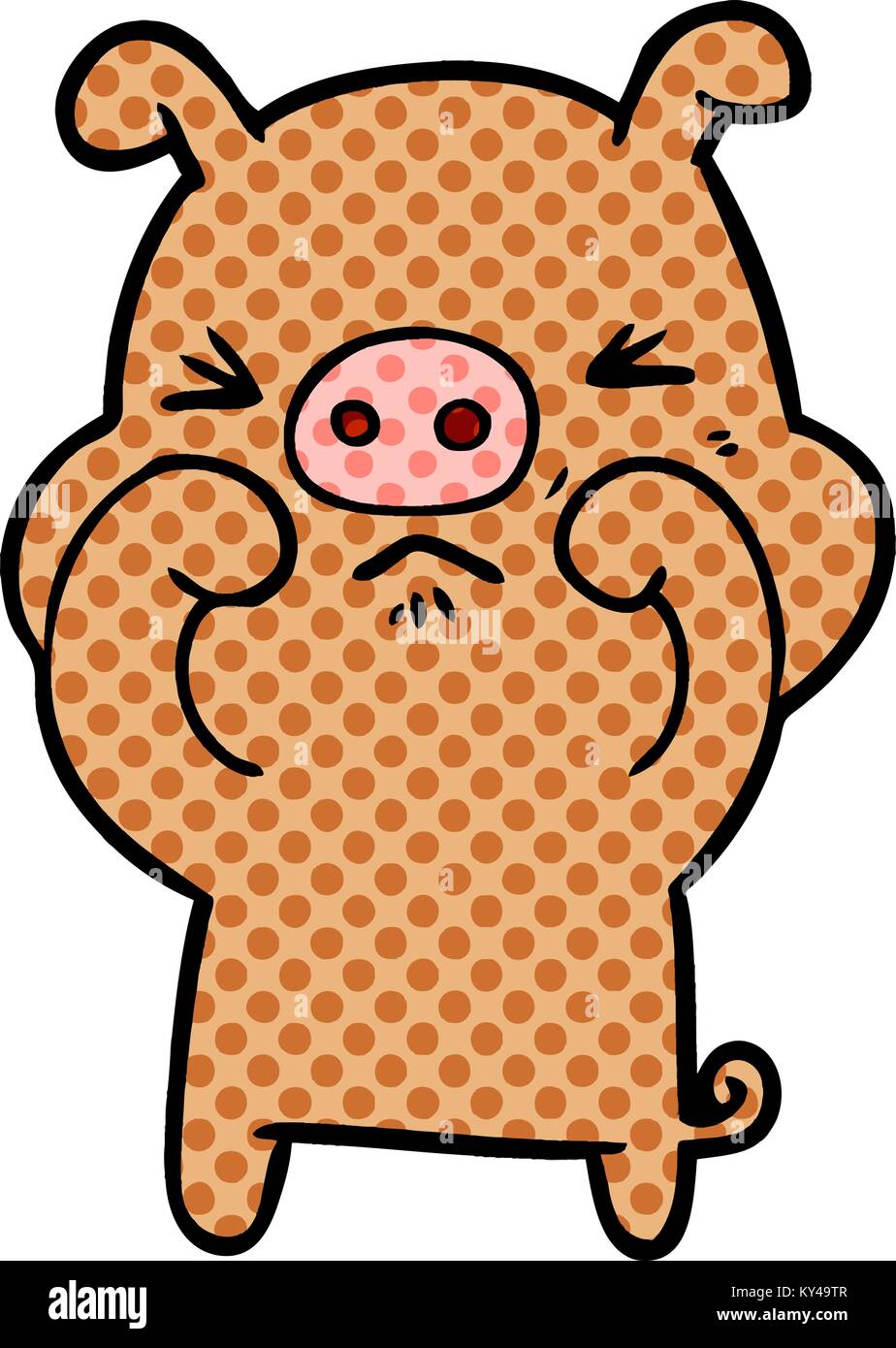 cartoon grumpy pig Stock Vector Image & Art - Alamy