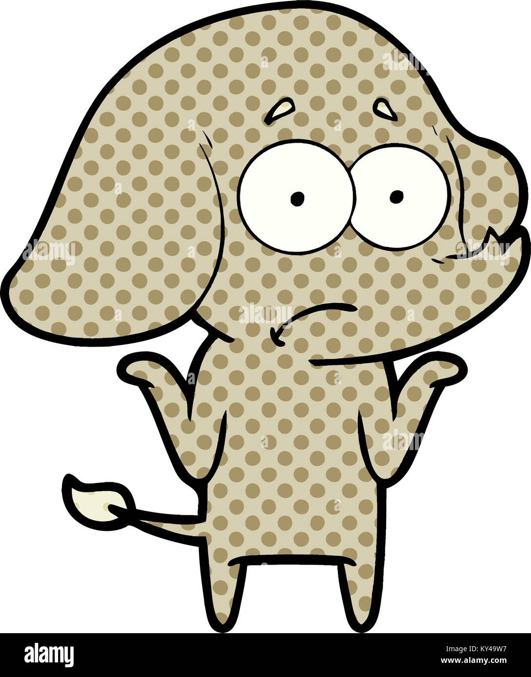 cartoon unsure elephant Stock Vector Image & Art - Alamy