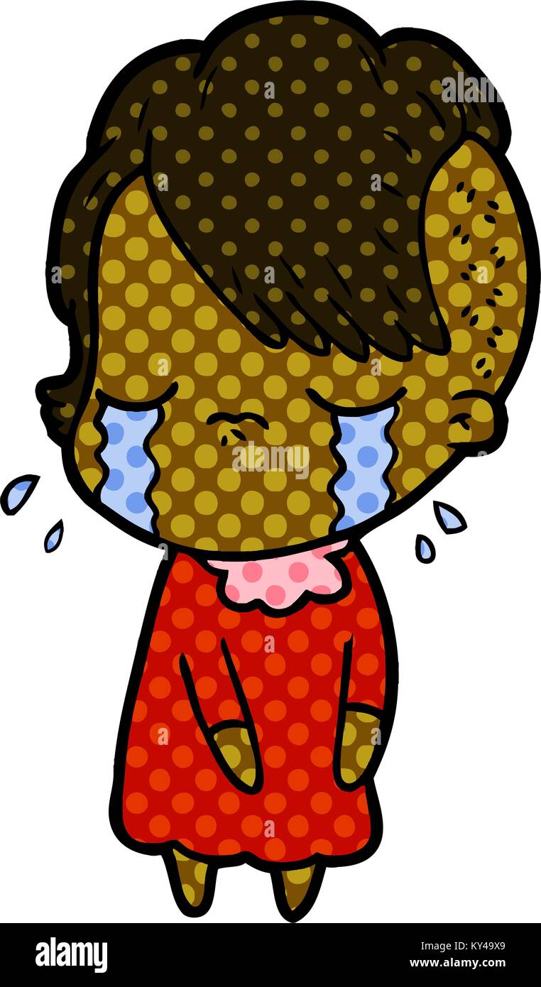 cartoon crying girl Stock Vector Image & Art - Alamy