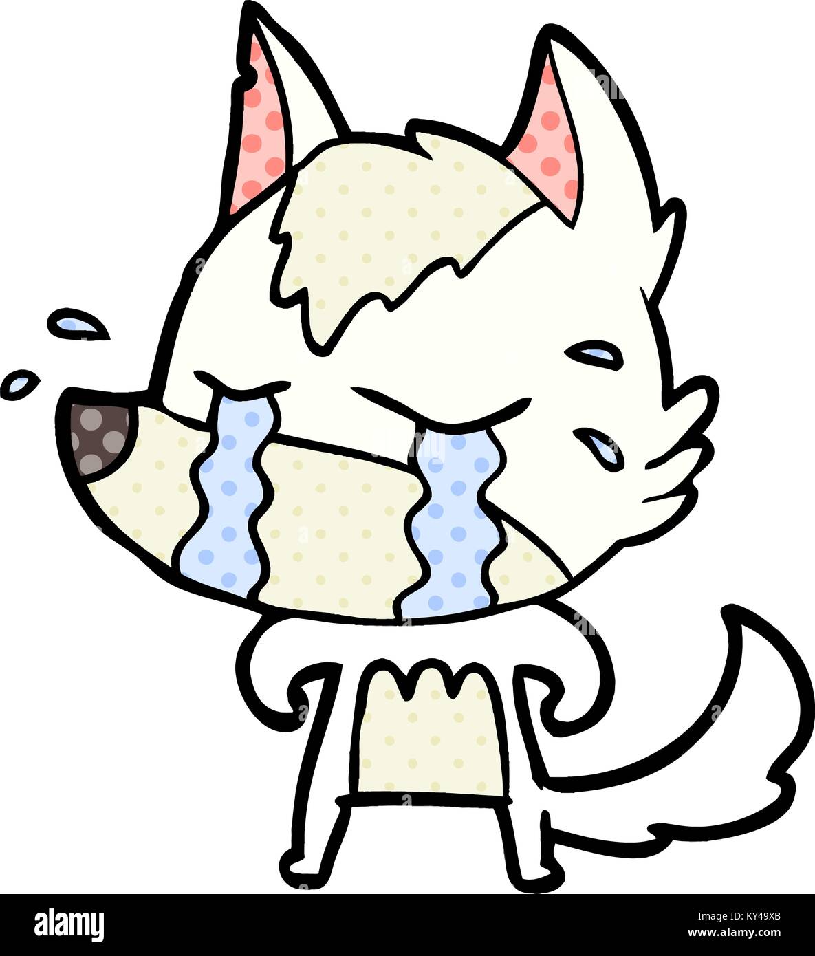 cartoon crying wolf Stock Vector Image & Art - Alamy