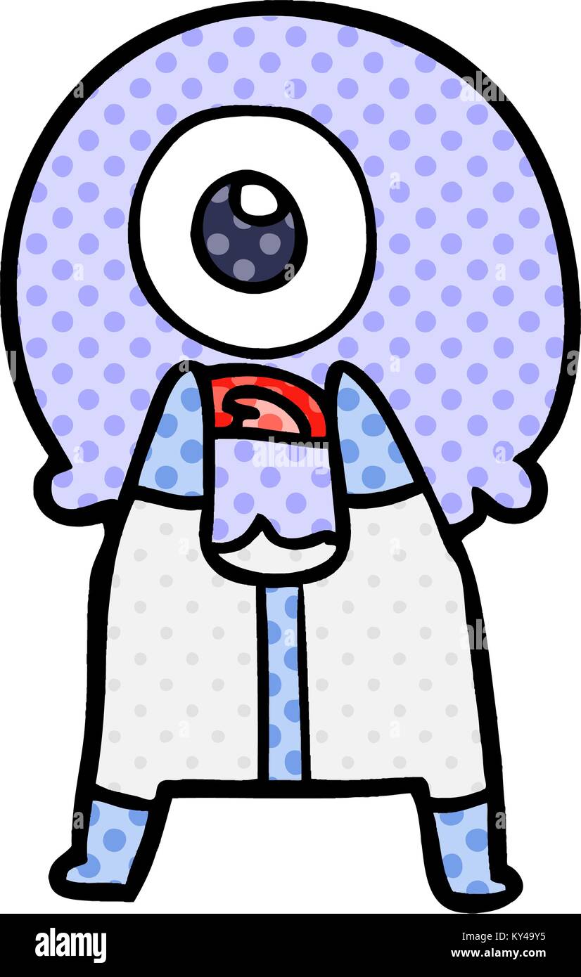 cartoon cyclops alien spaceman Stock Vector Image & Art - Alamy