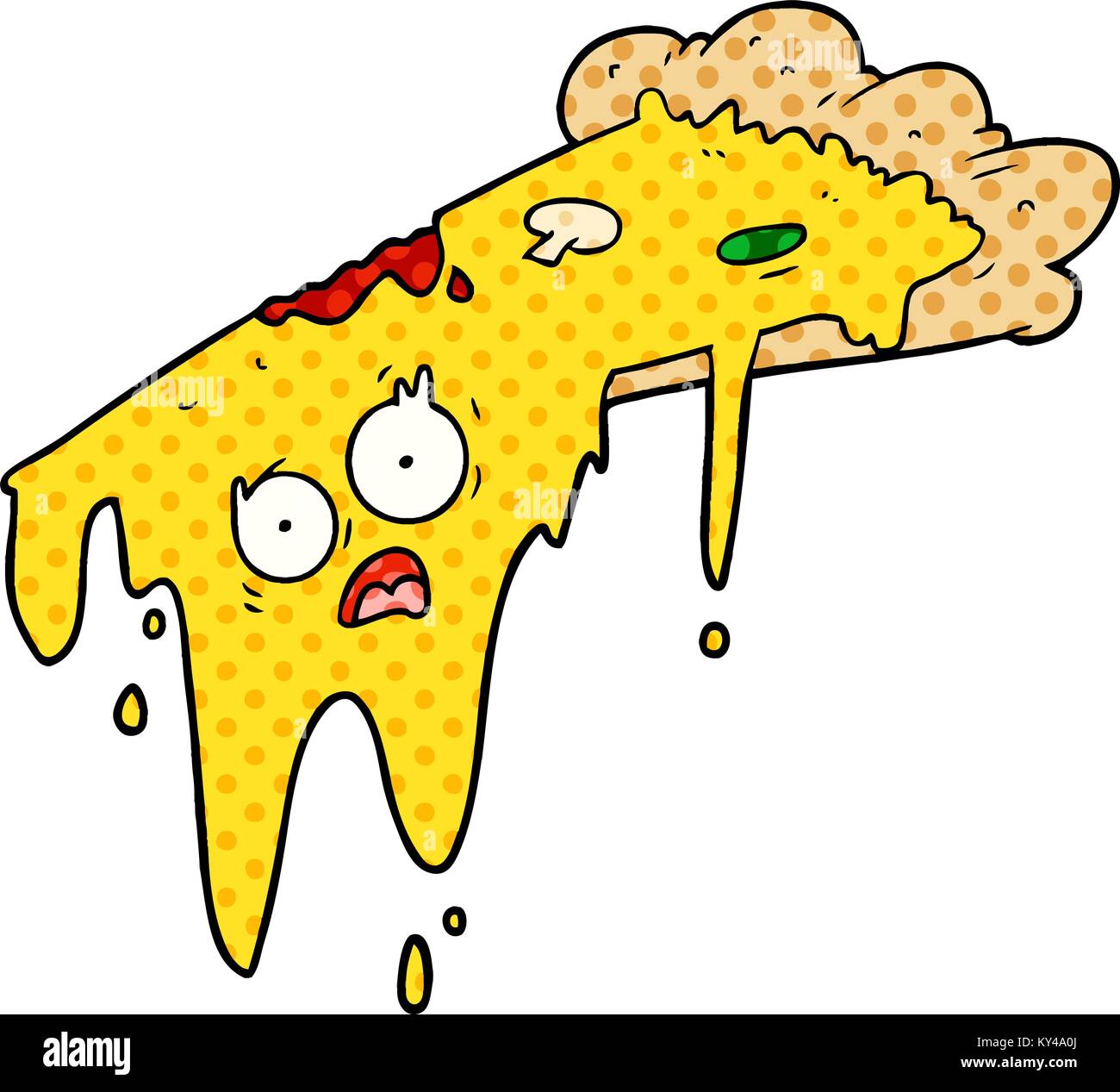 melting pizza cartoon Stock Vector Image & Art - Alamy