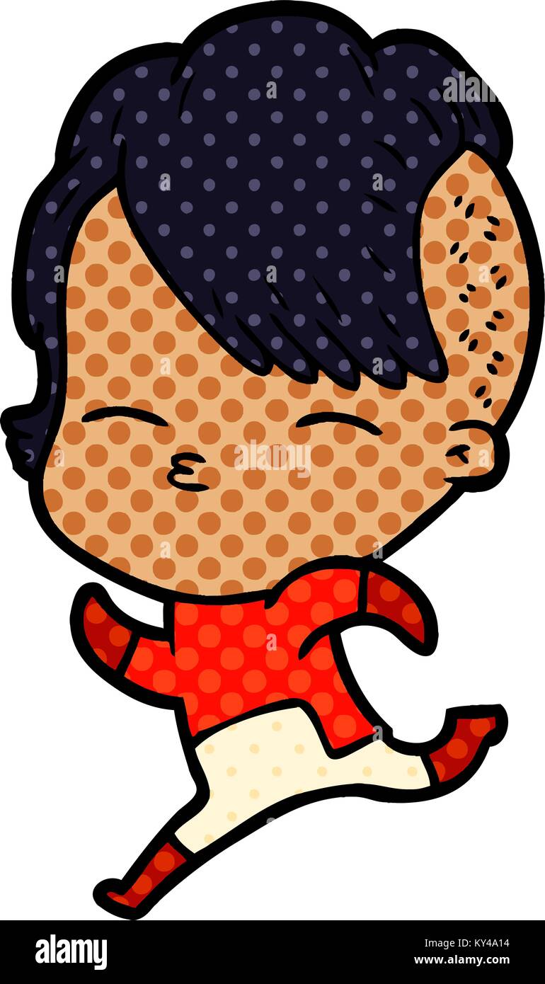 cartoon girl wearing futuristic clothes Stock Vector Image & Art - Alamy