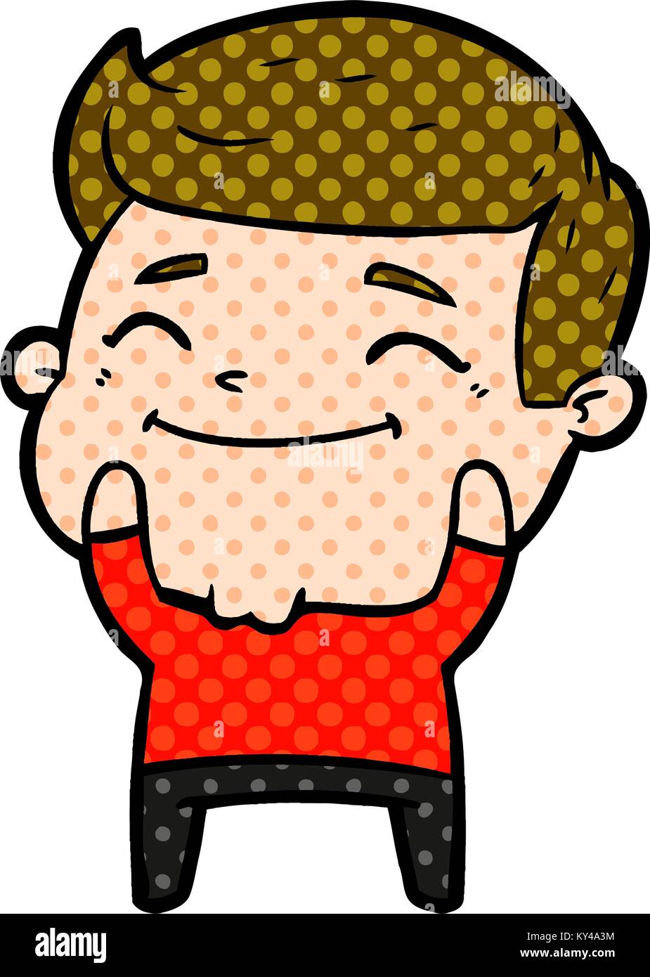 happy cartoon man Stock Vector Image & Art - Alamy