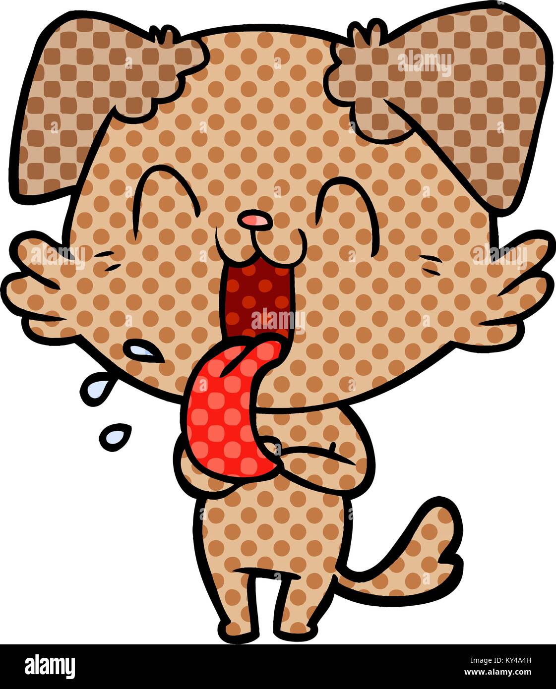 cartoon panting dog Stock Vector Image & Art - Alamy