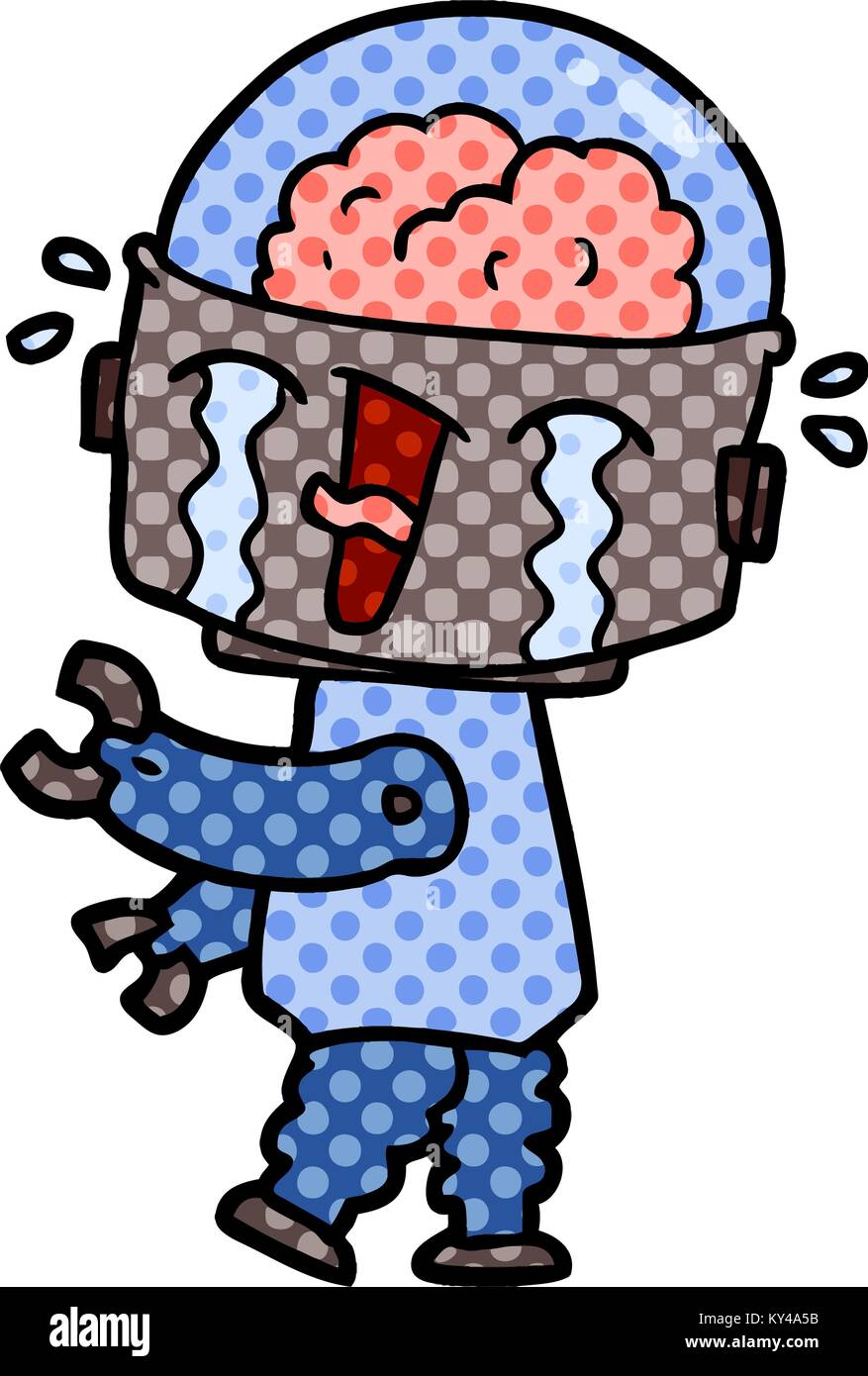cartoon crying robot Stock Vector Image & Art - Alamy