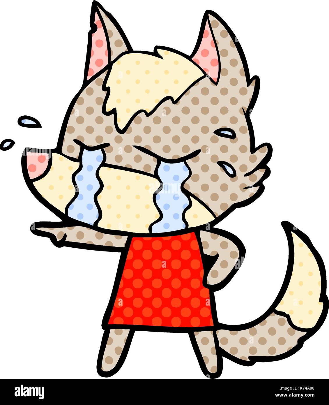 cartoon crying wolf Stock Vector Image & Art - Alamy