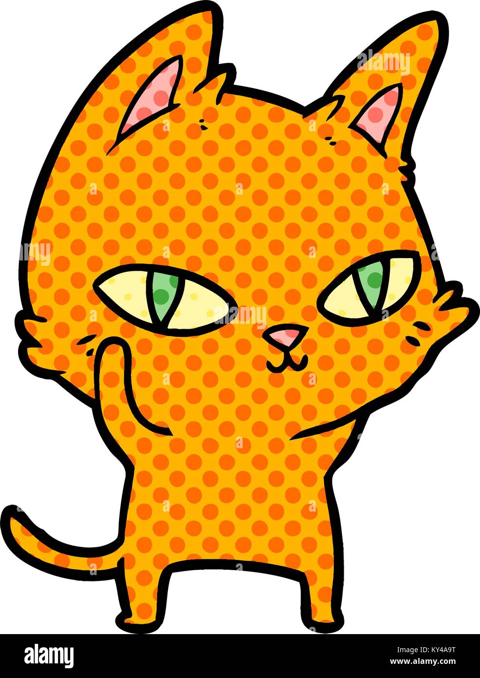 cartoon cat with bright eyes Stock Vector Image & Art - Alamy