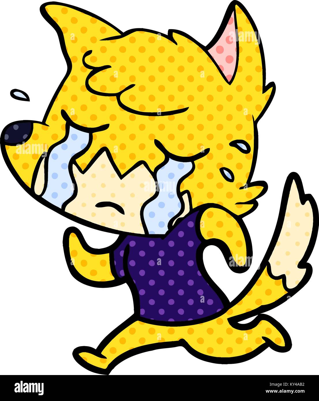 crying fox cartoon Stock Vector Image & Art - Alamy