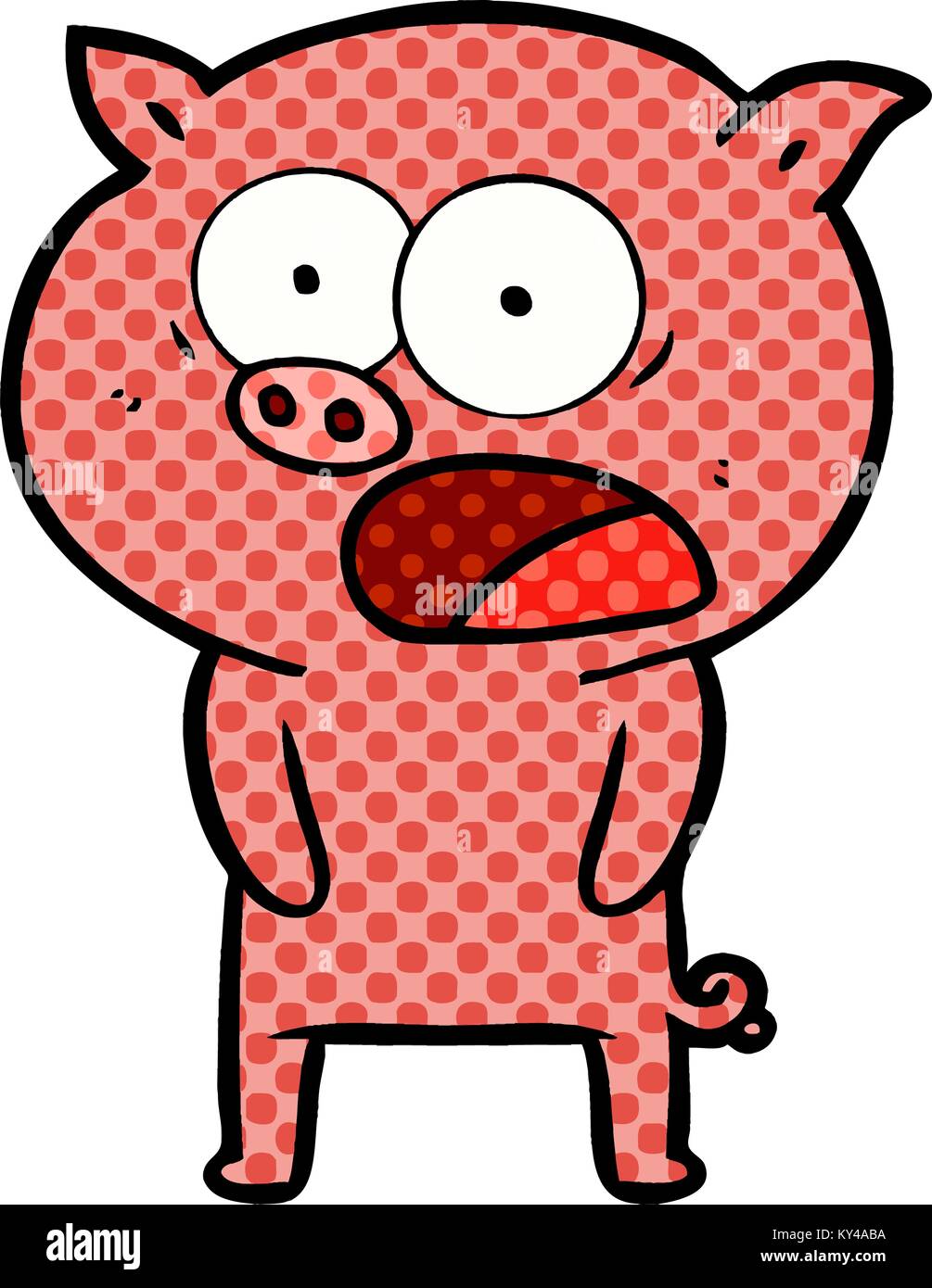 cartoon pig shouting Stock Vector Image & Art - Alamy