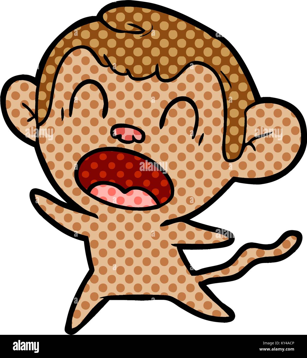 shouting cartoon monkey Stock Vector Image & Art - Alamy
