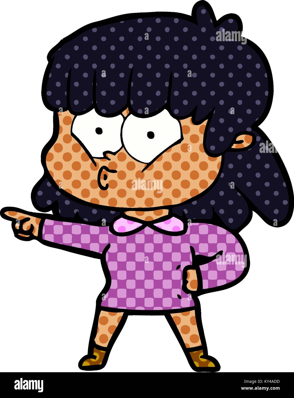 cartoon whistling girl Stock Vector Image & Art - Alamy