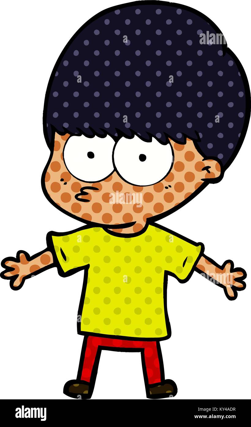 nervous cartoon boy Stock Vector Image & Art - Alamy