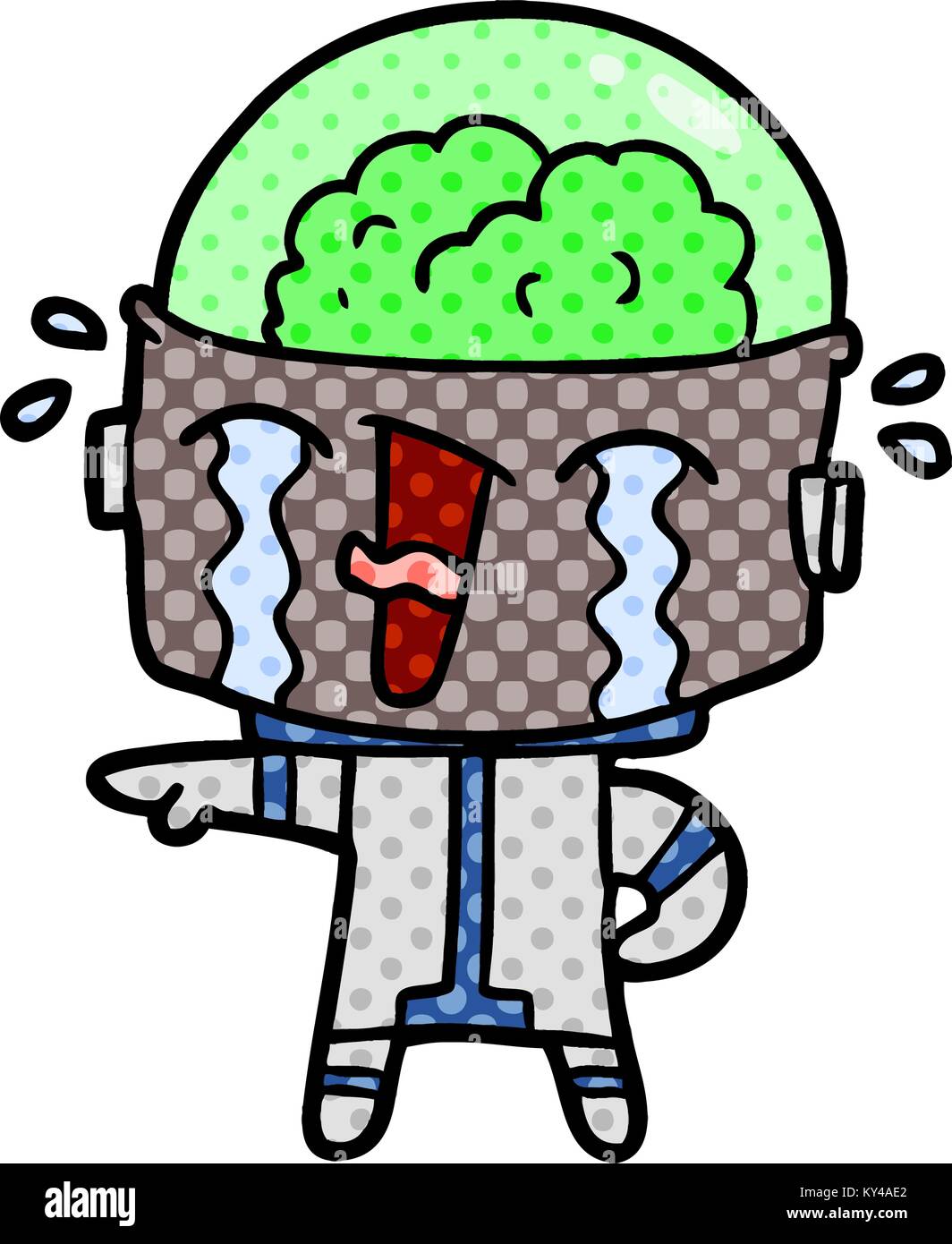 cartoon crying robot Stock Vector Image & Art - Alamy