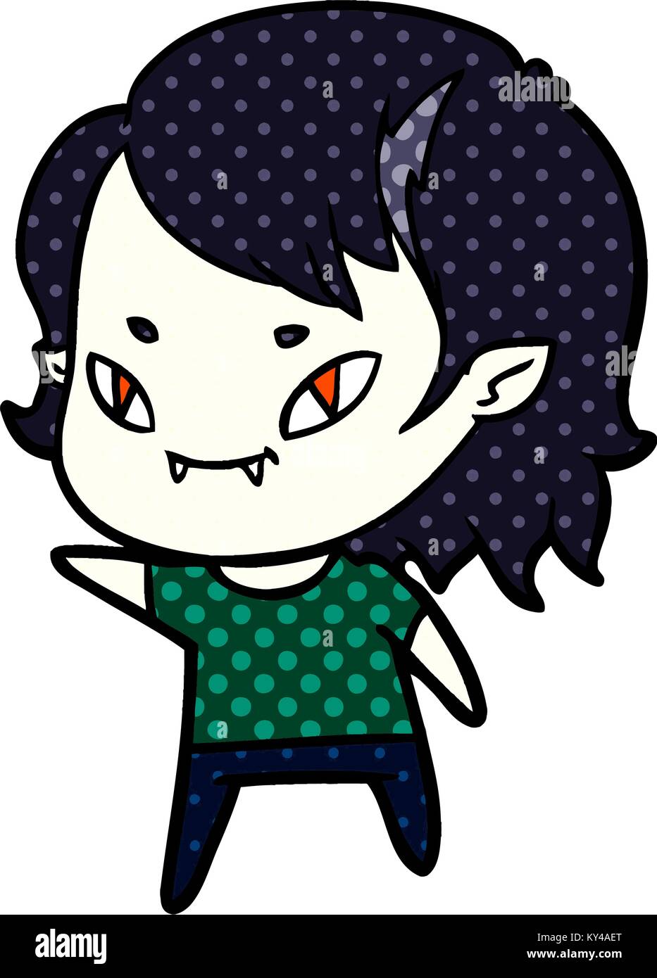 cartoon friendly vampire girl Stock Vector Image & Art - Alamy