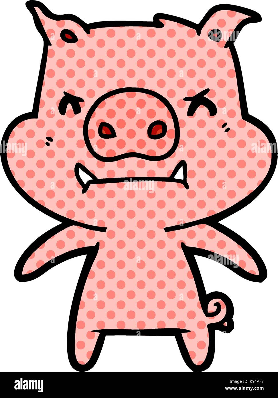 angry cartoon pig Stock Vector Image & Art - Alamy