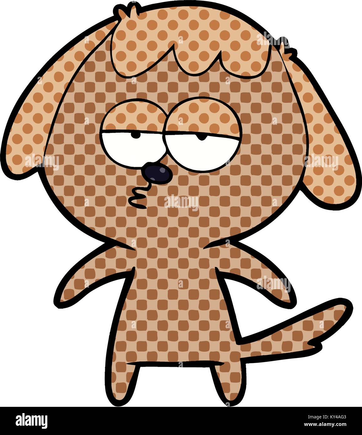 cartoon bored dog Stock Vector Image & Art - Alamy