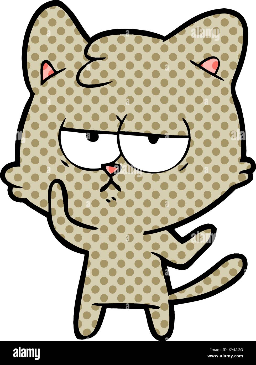 bored cartoon cat Stock Vector Image & Art - Alamy