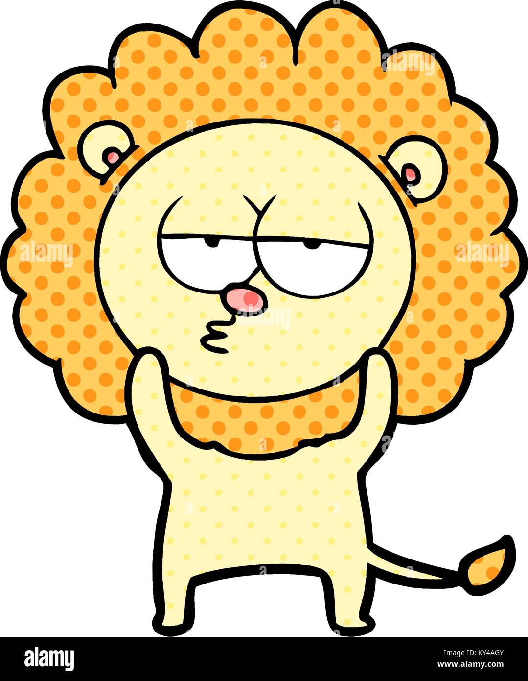 cartoon bored lion Stock Vector Image & Art - Alamy