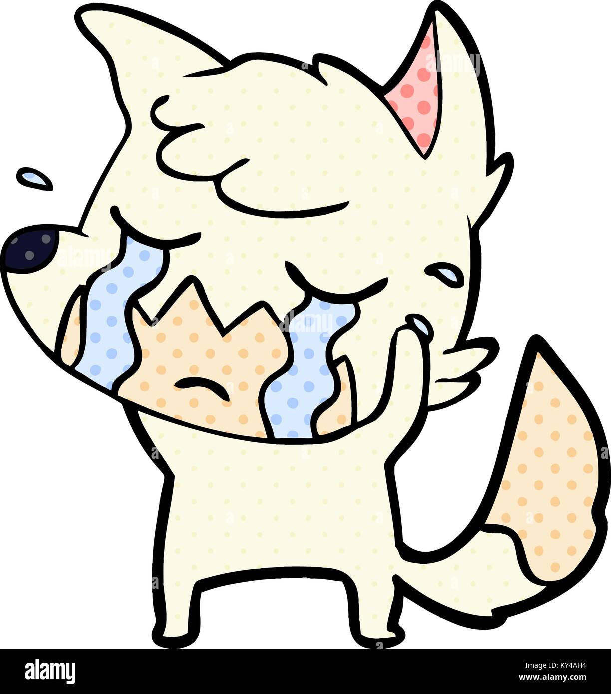 crying fox cartoon Stock Vector Image & Art - Alamy