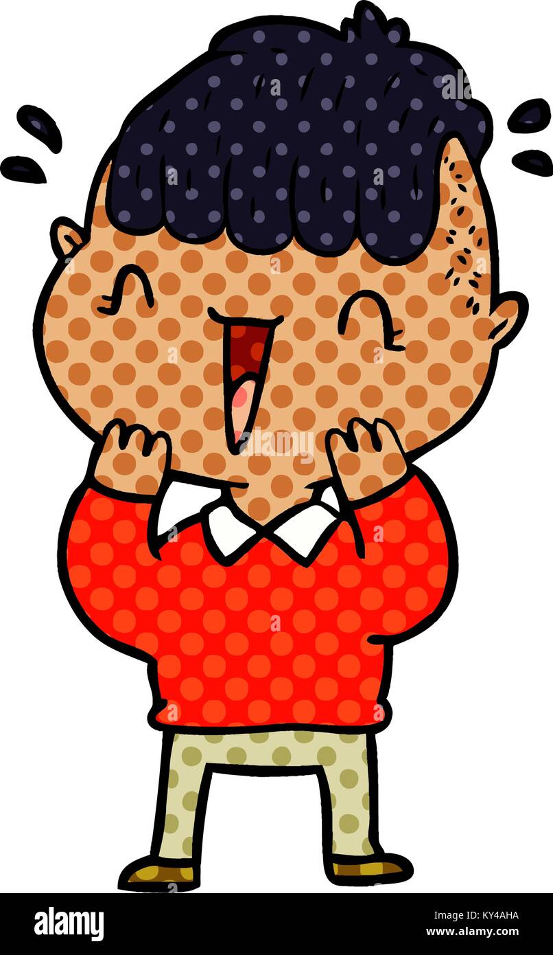 cartoon happy boy surprised Stock Vector Image & Art - Alamy