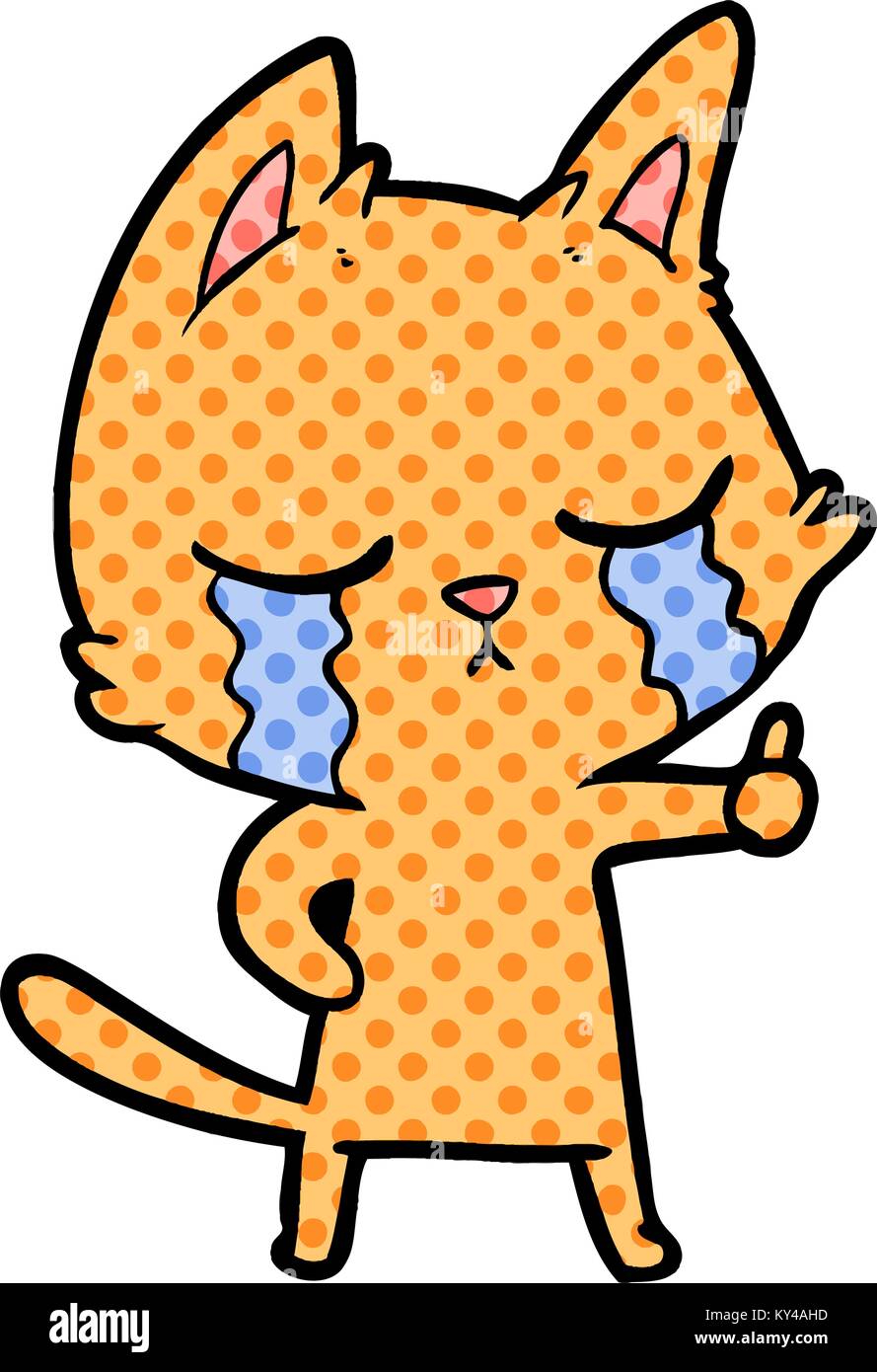 crying cartoon cat Stock Vector Image & Art - Alamy