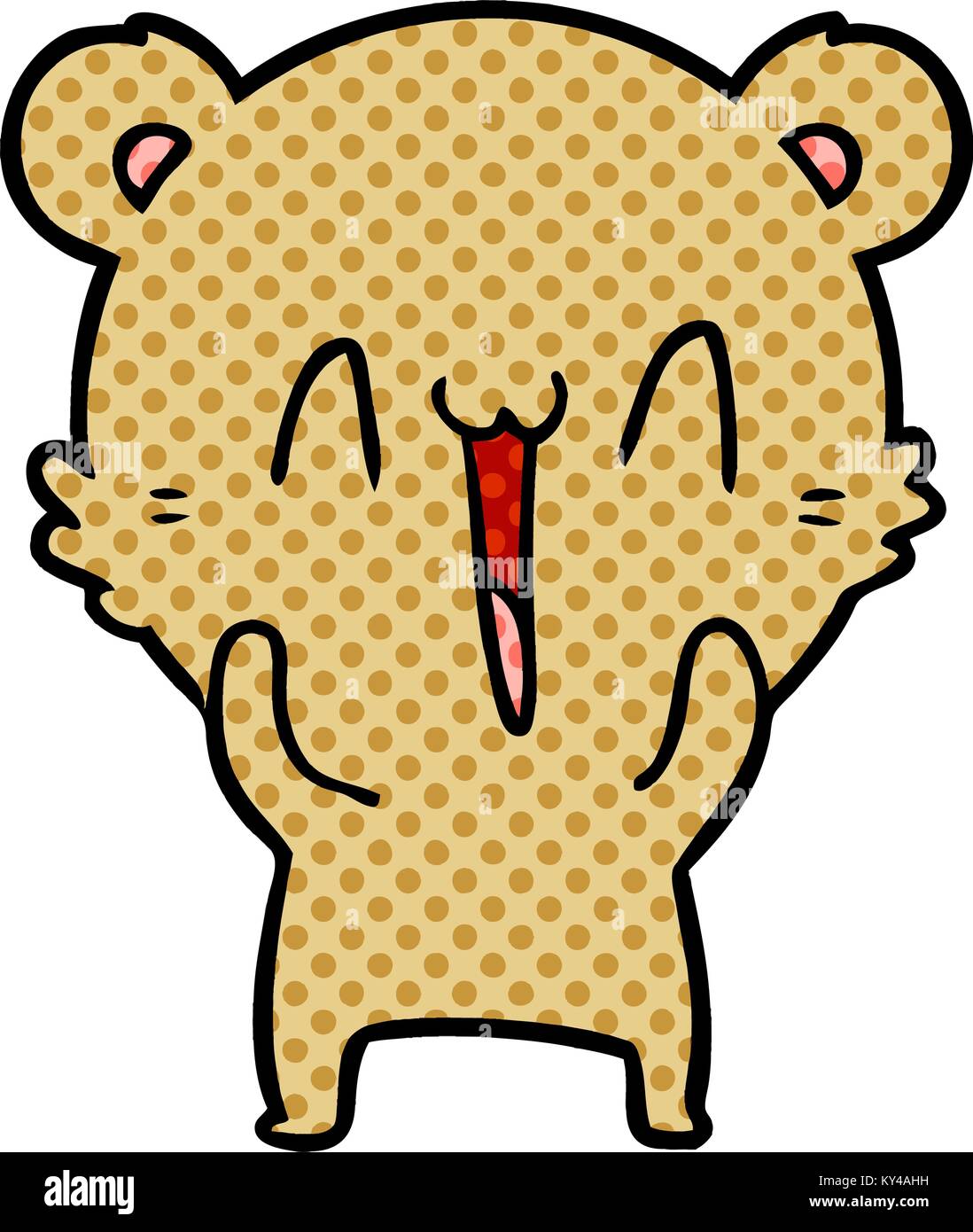 happy bear cartoon Stock Vector Image & Art - Alamy