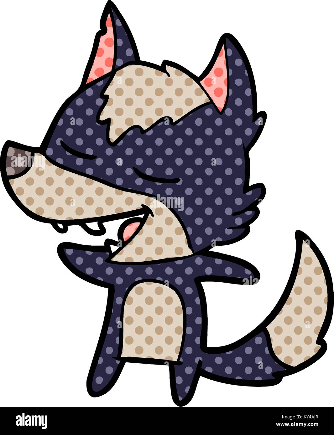 cartoon wolf laughing Stock Vector Image & Art - Alamy