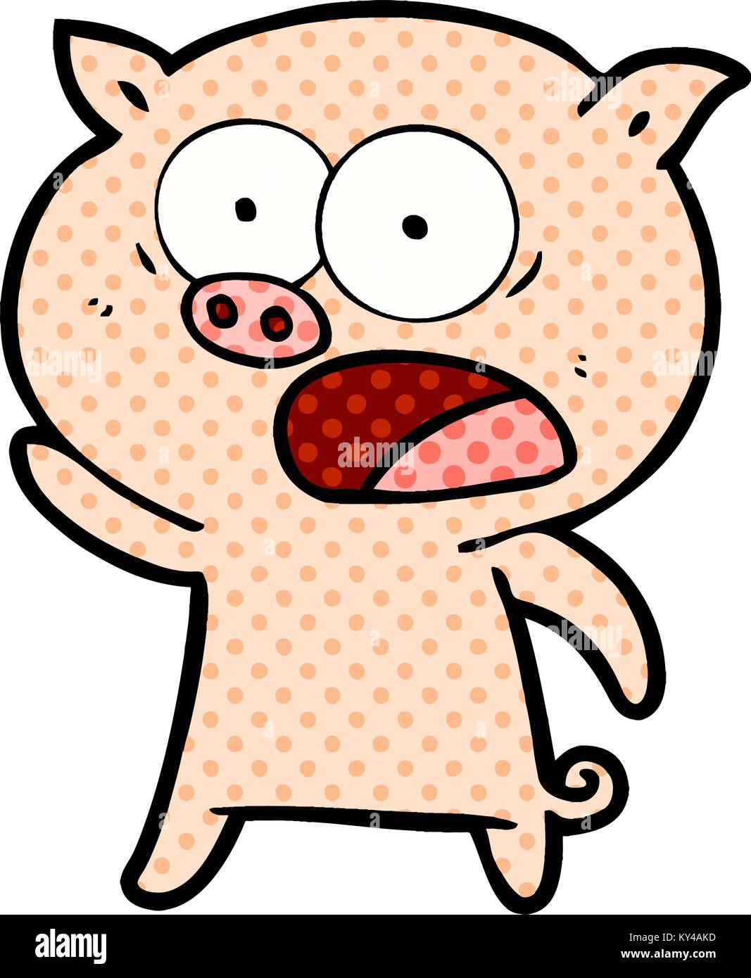cartoon pig shouting Stock Vector Image & Art - Alamy