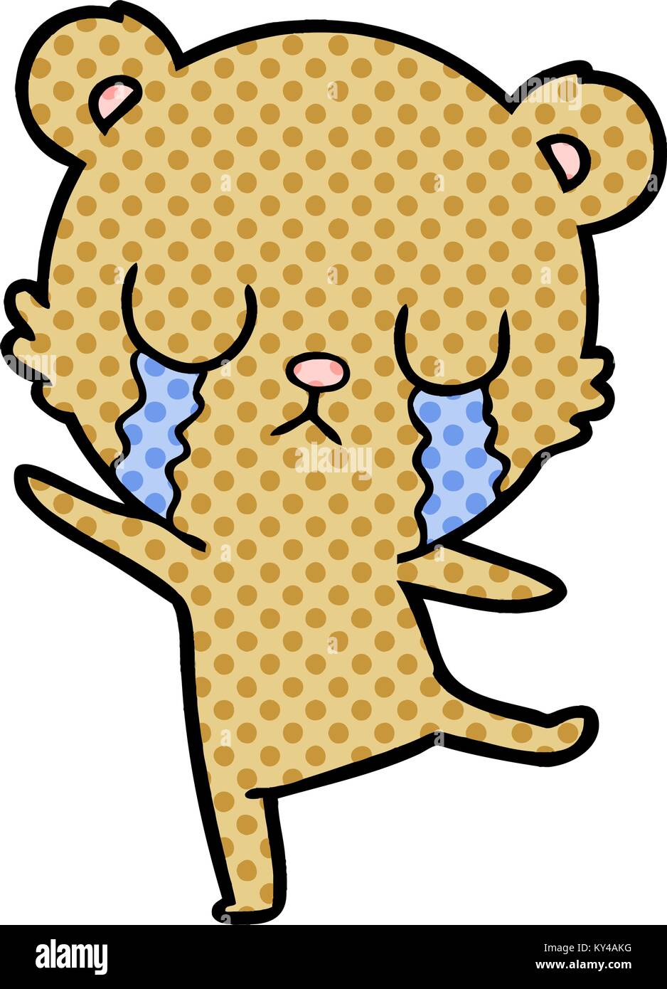 crying cartoon bear doing a sad dance Stock Vector Image & Art - Alamy