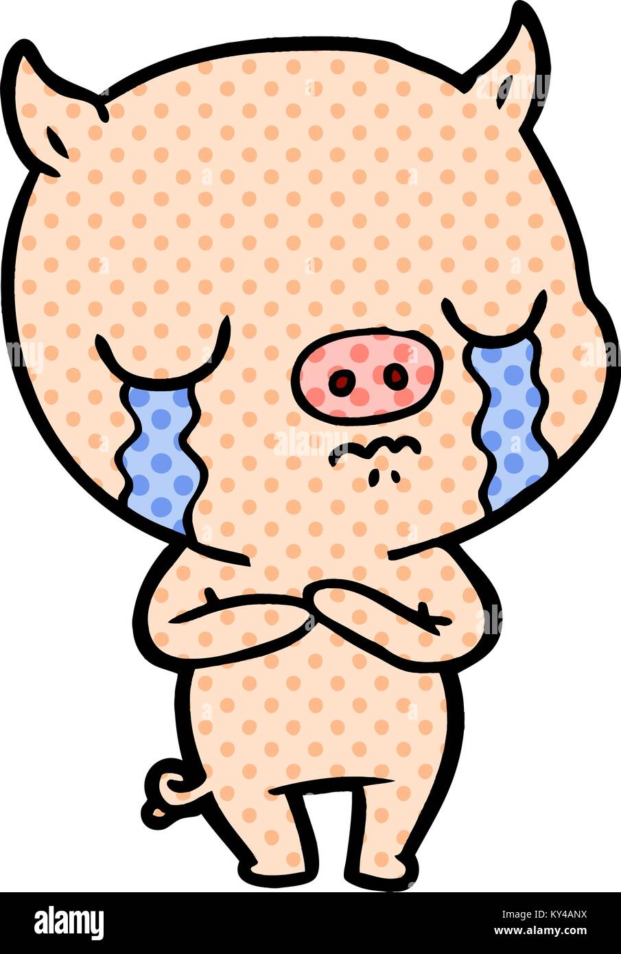 cartoon pig crying Stock Vector Image & Art - Alamy