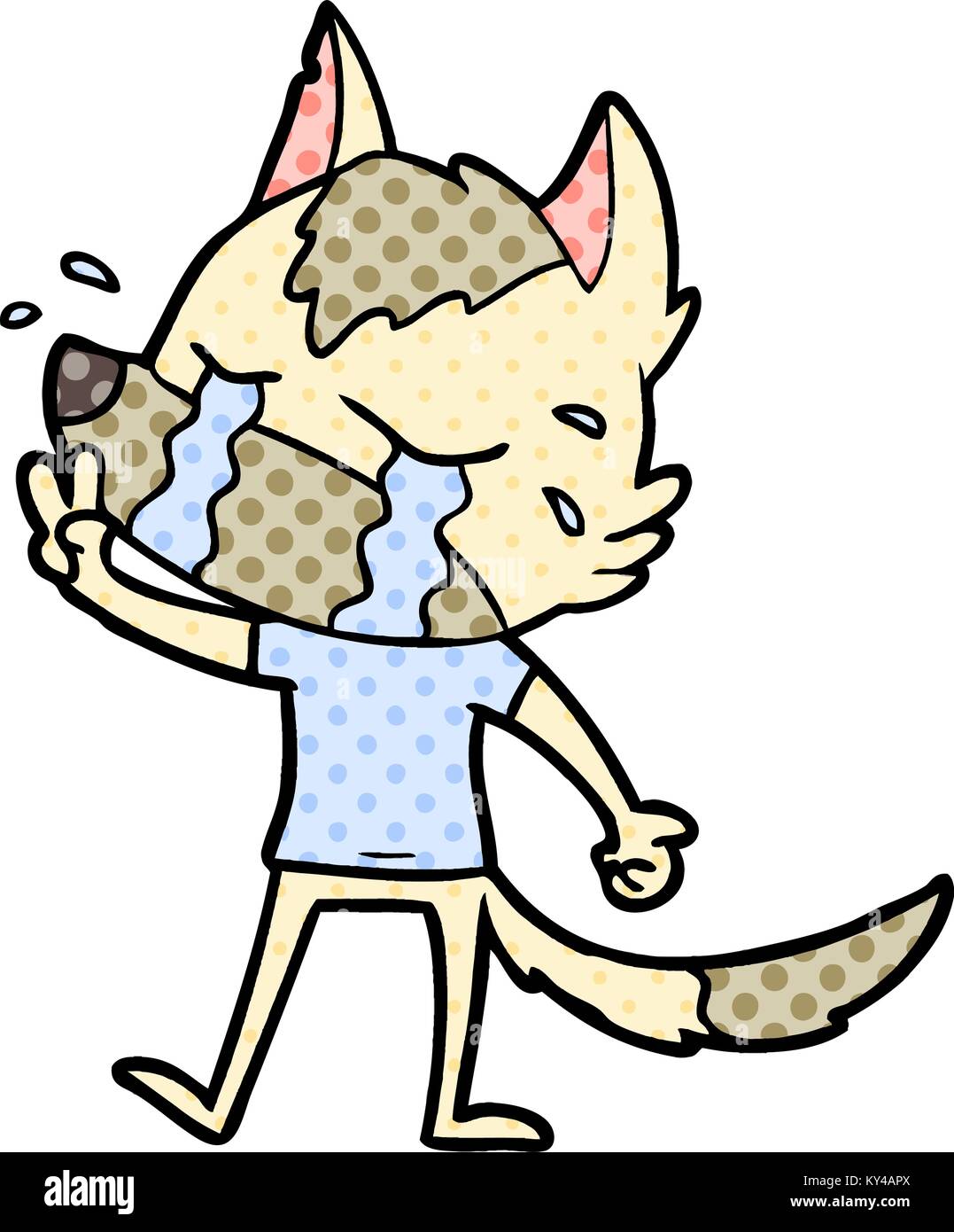 cartoon crying wolf Stock Vector Image & Art - Alamy