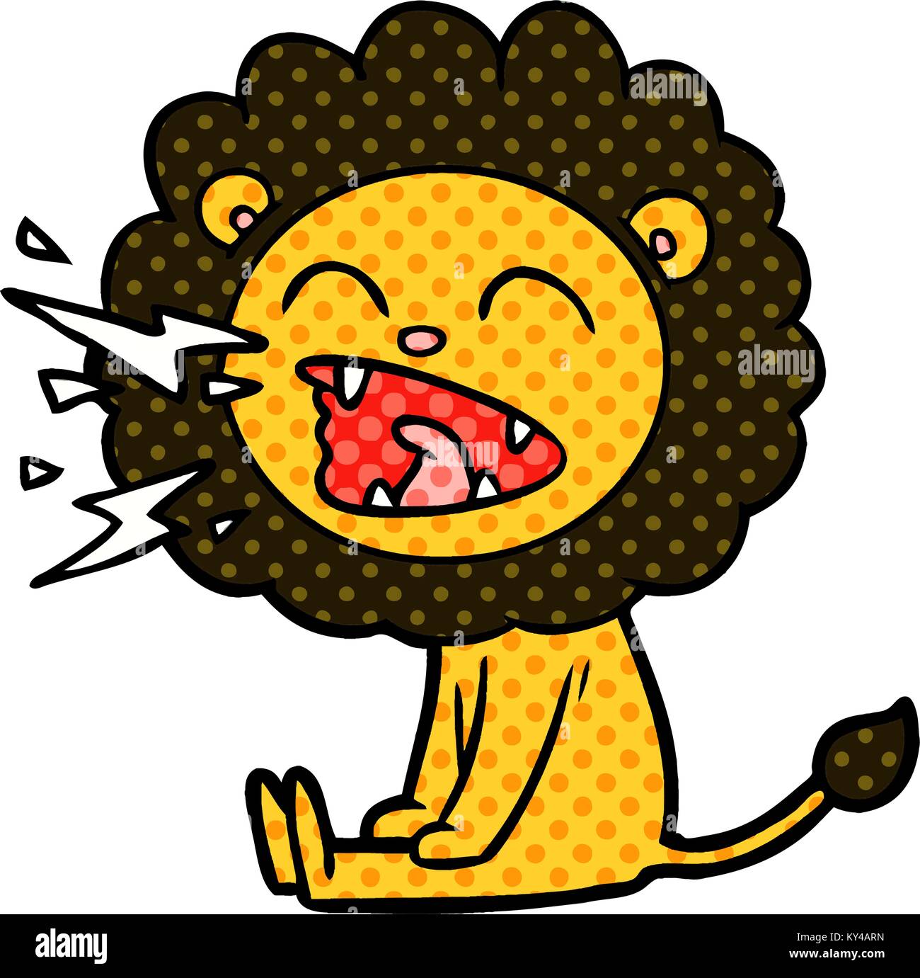 cartoon roaring lion Stock Vector Image & Art - Alamy
