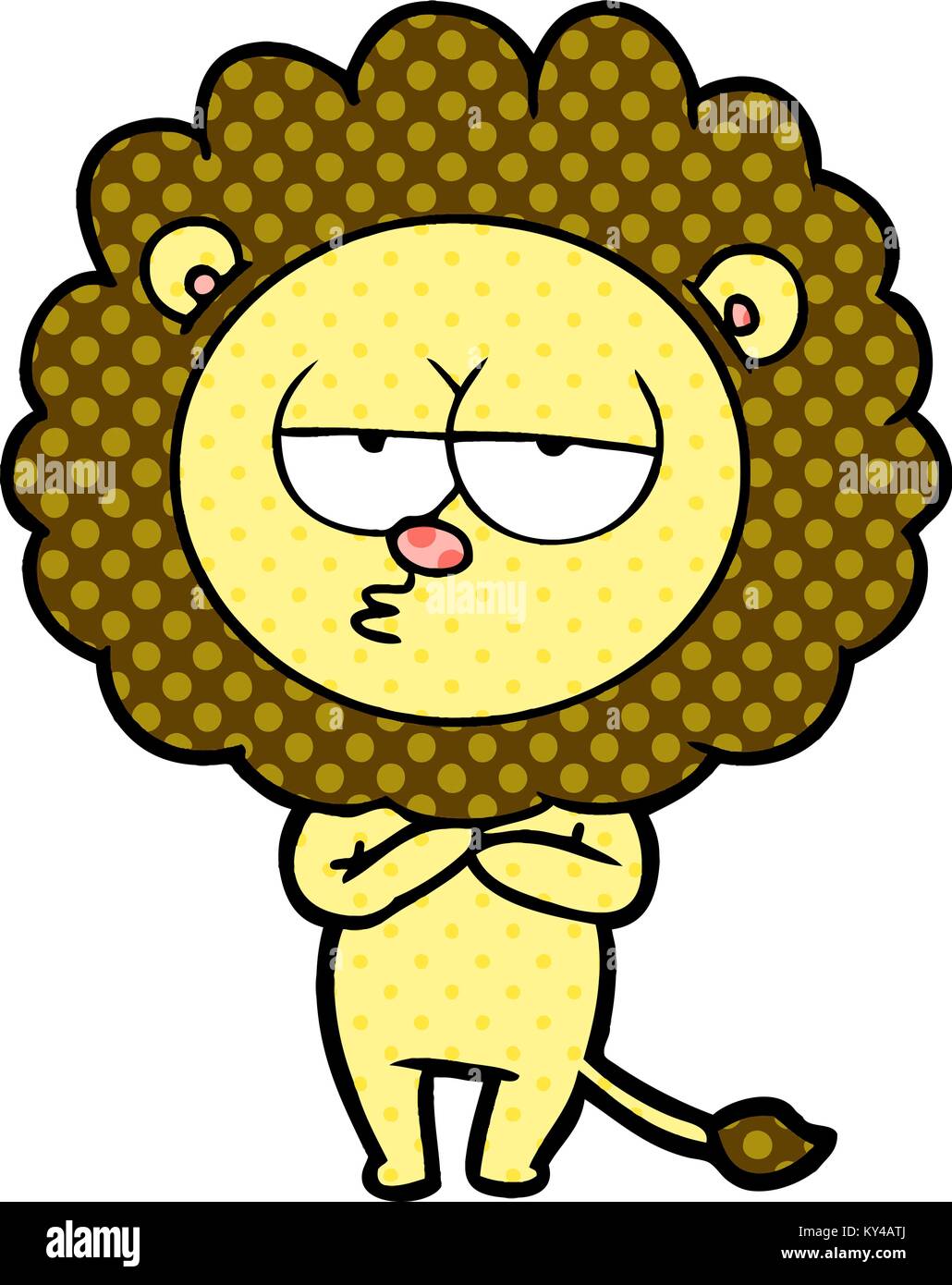 cartoon tired lion Stock Vector Image & Art - Alamy
