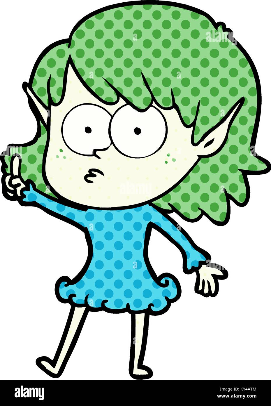 cartoon shocked elf girl Stock Vector Image & Art - Alamy