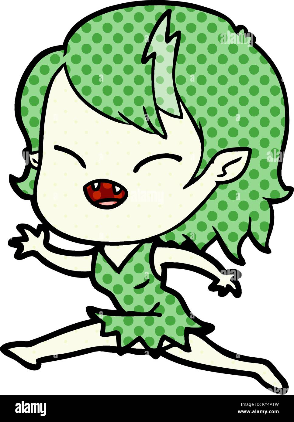 cartoon laughing vampire girl running Stock Vector Image & Art - Alamy