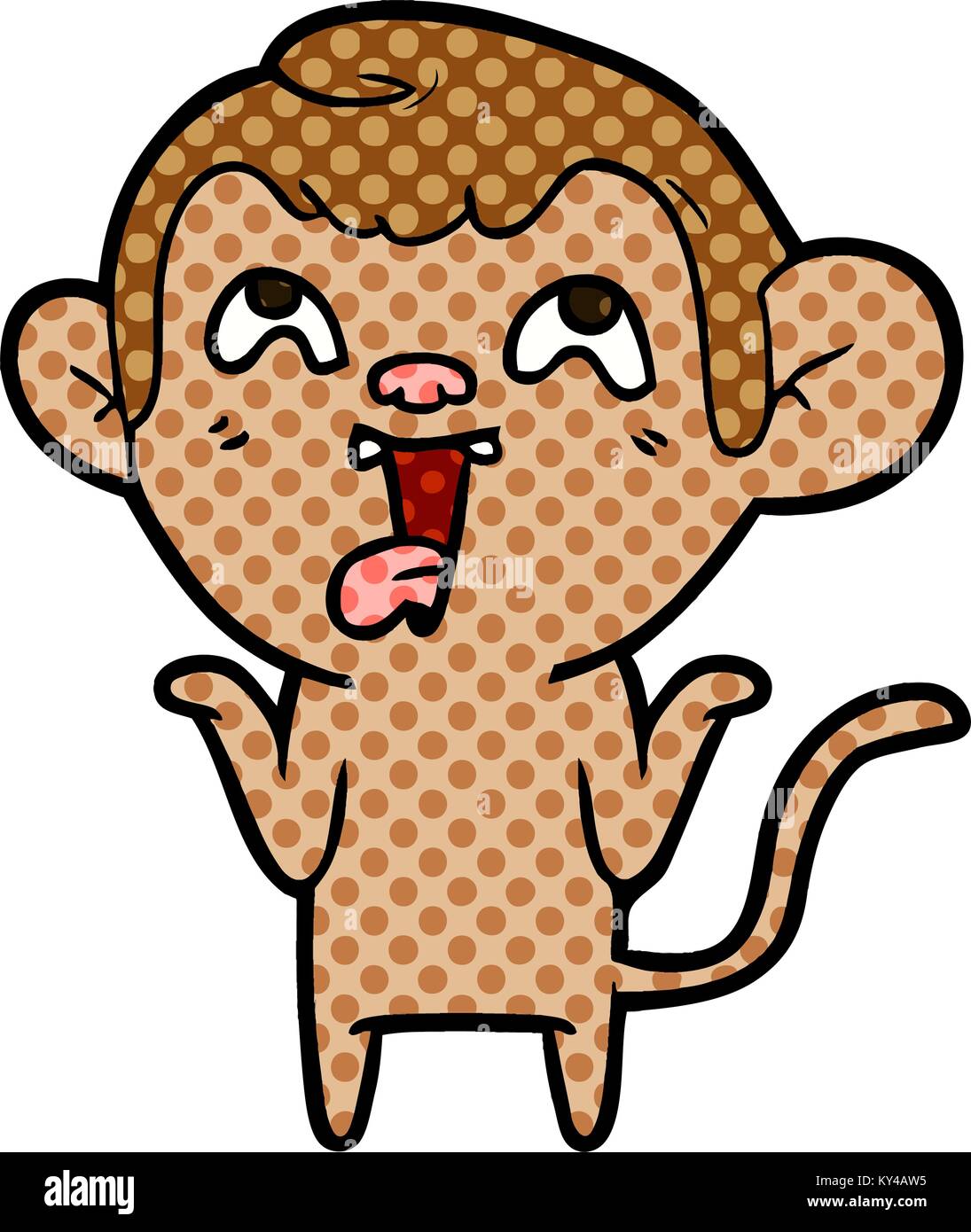 crazy cartoon monkey Stock Vector Image & Art - Alamy