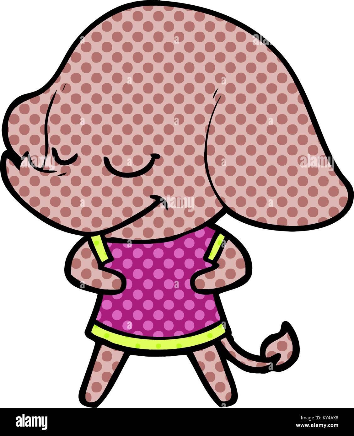 cartoon smiling elephant Stock Vector Image & Art - Alamy
